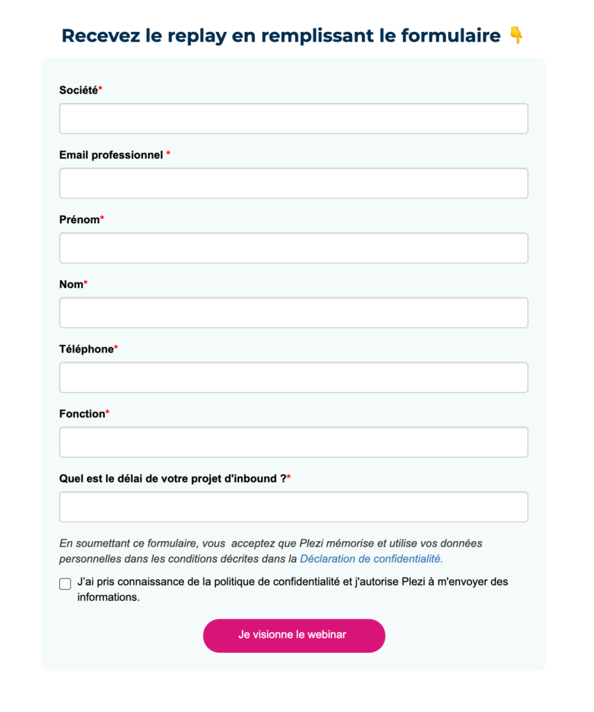 12 conseils pour créer de bons formulaires B2B - Plezi